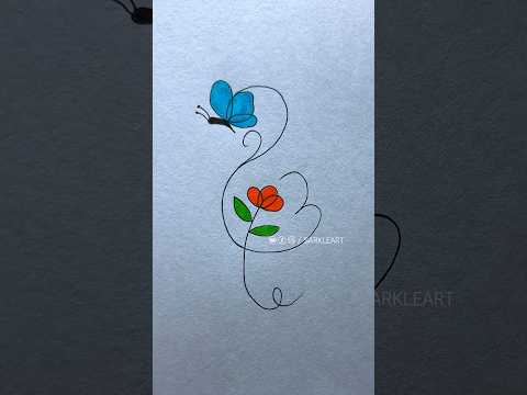 Beautiful butterfly flower art