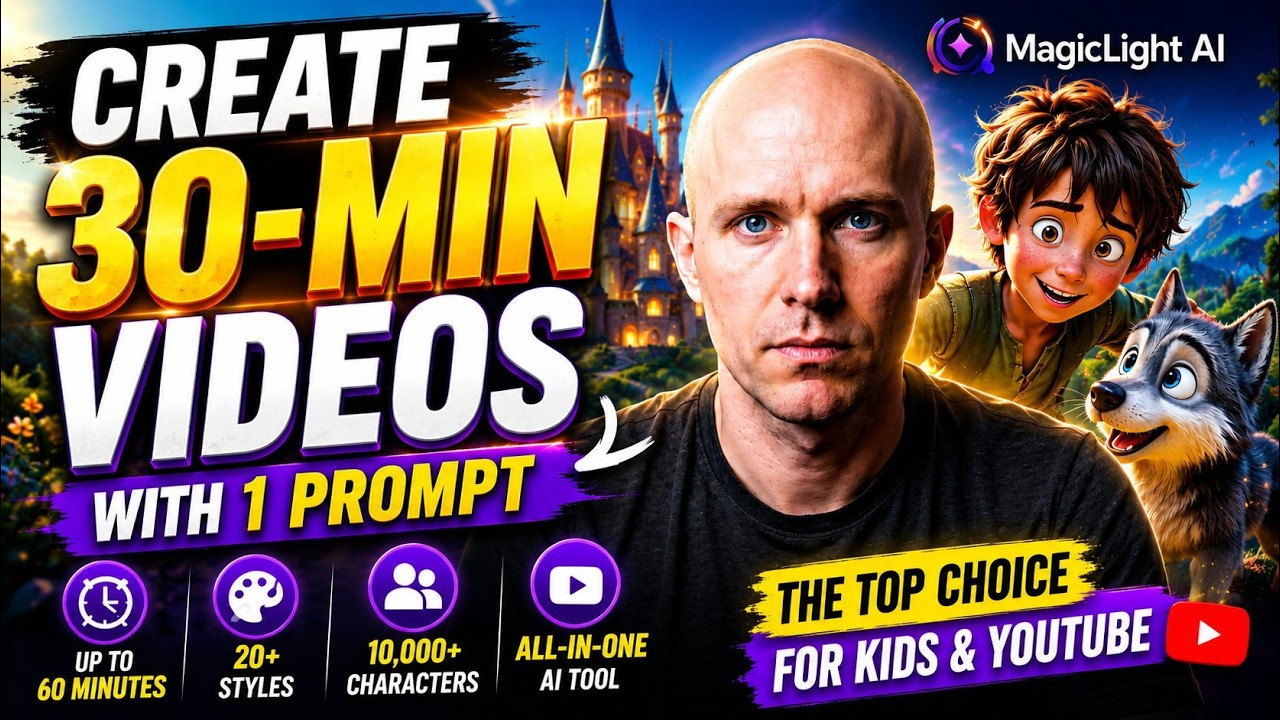 Create 30-Minute Viral Videos With ONE AI Tool (MagicLight AI)