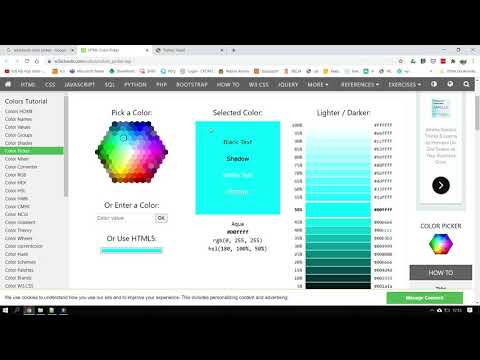 Finding HTML colour codes