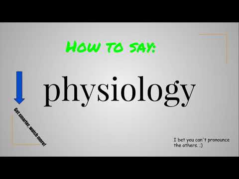 How to say-physiology