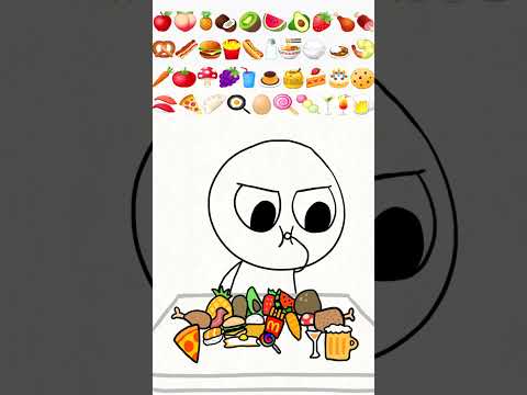 Food emoji challenge!! #shorts #animation
