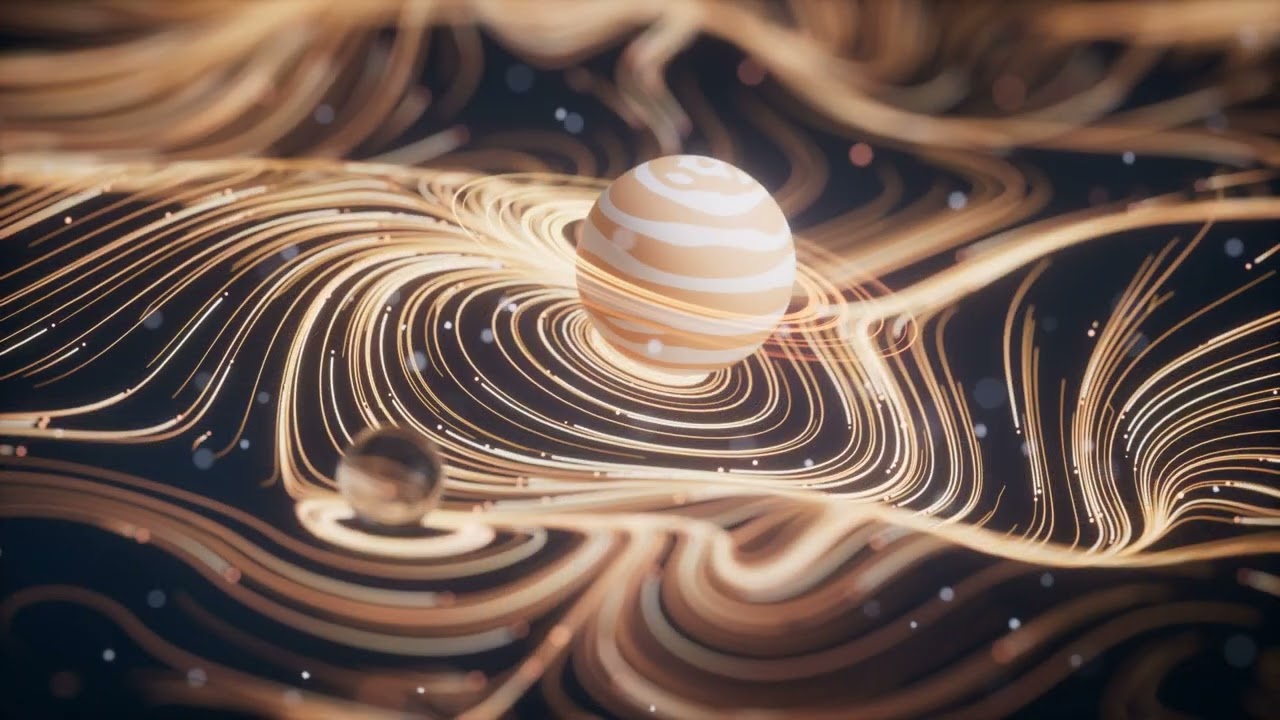 Outer Space Planet With Wave Pattern Background 4K Loop Video | No Copyright Motion Loop Video