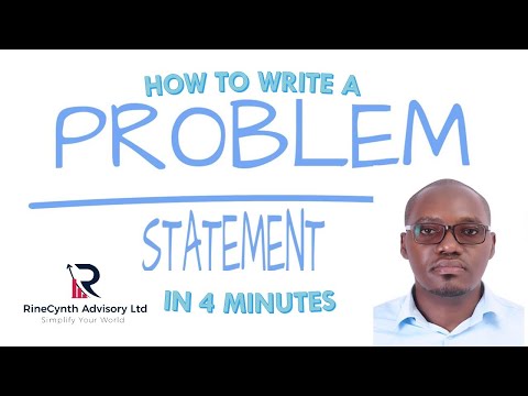 How to write a problem statement in 4 minutes with an example