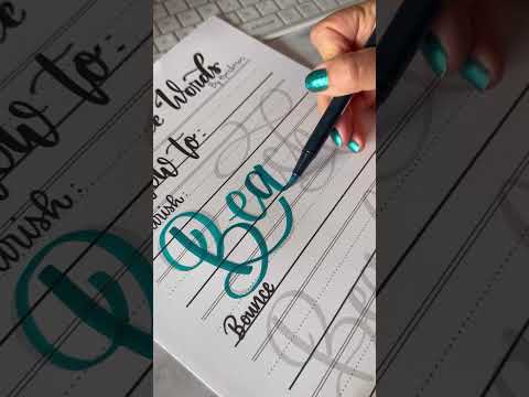 🌊 Free practice worksheet “How to add Flourish” to your letters #handlettering #modernlettering