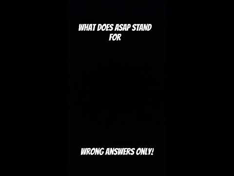 what does ASAP mean