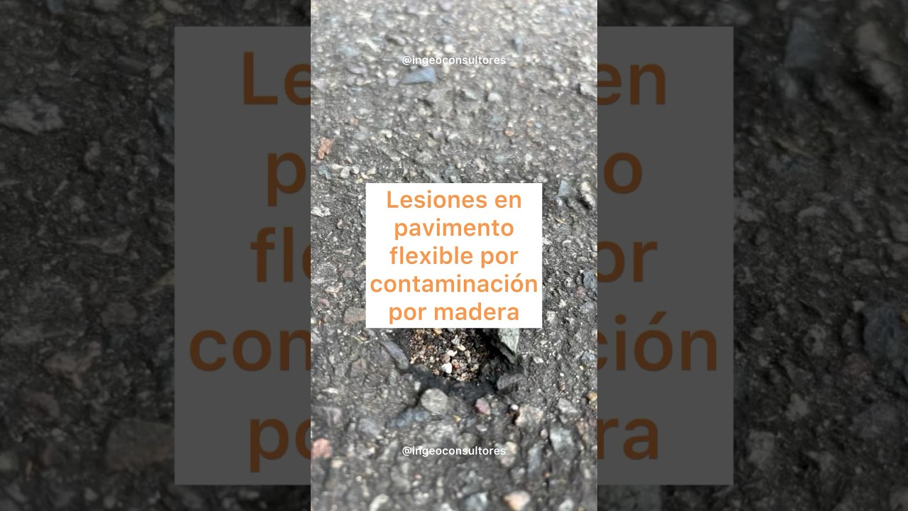 Daños en pavimento flexible por contaminación por madera