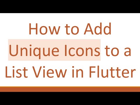 How to Add Unique Icons to a List View in Flutter