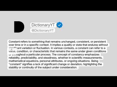 Constant Meaning in English