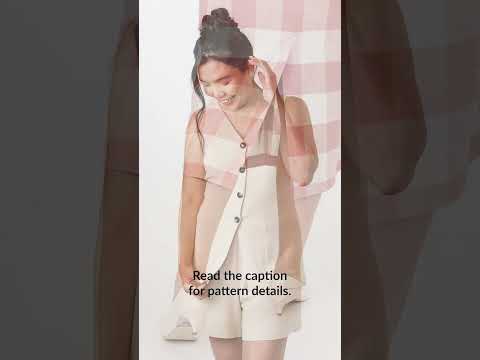 Asteri Button Down Dress & Vest Sewing Pattern by Named #namedclothing #asteridress #asterivest