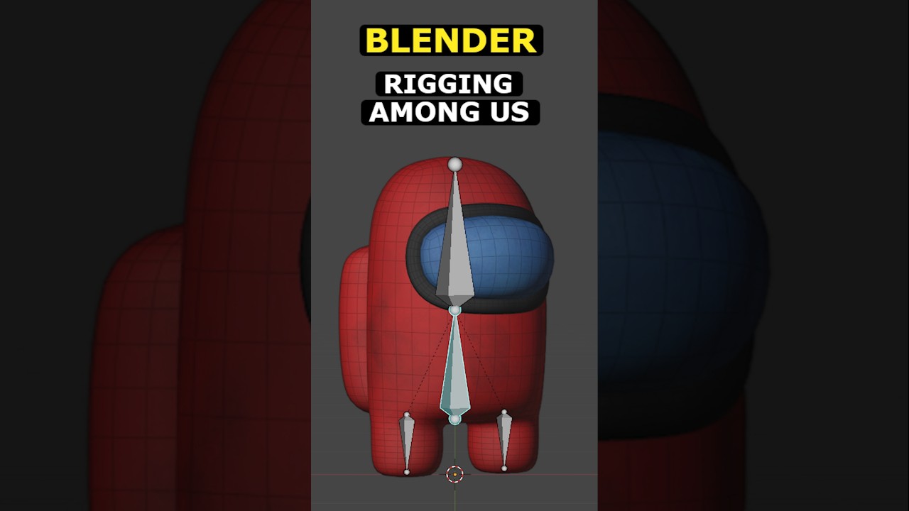 Rigging Among Us Blender - EASY #blender #3d #amongus #tutorial #blender3d