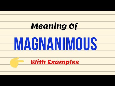 Meaning Of Magnanimous || English Vocabulary Lessons || Urdu/Hidi