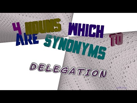 delegation - 4 nouns having the meaning of delegation (sentence examples)