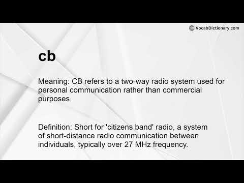 cb Meaning