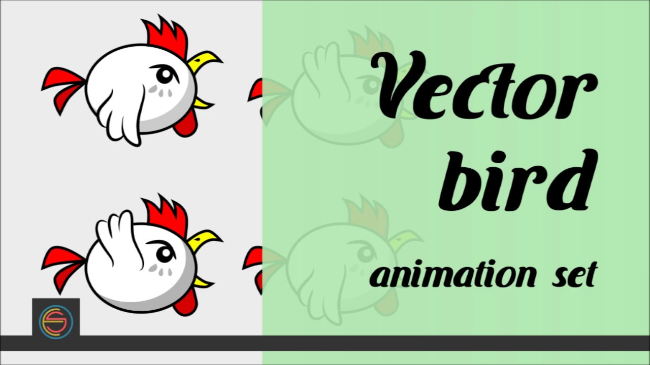 Vector Art Bird Animation Set