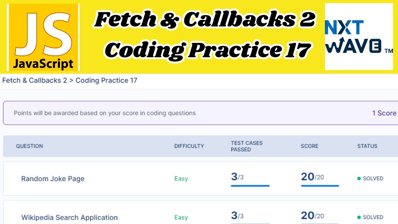 Fetch & Callbacks 2 | Coding Practice 17_Answers | JavaScript | NxtWave | CCBP 4.0