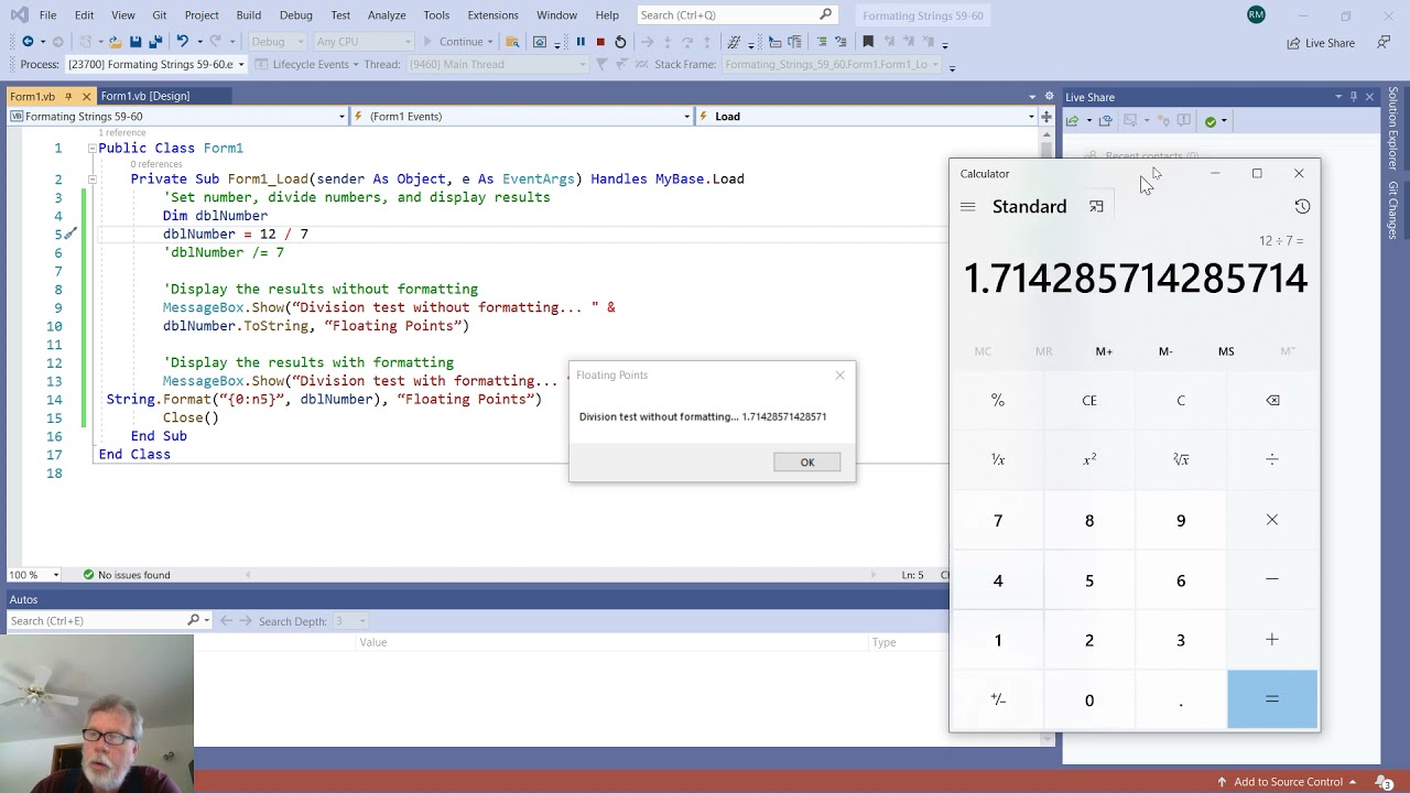 Visual Basic (9) Formatting Strings-59-60