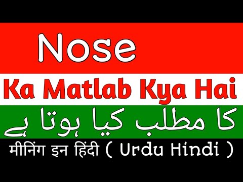 Nose Meaning | Nose Meaning In Urdu Hindi | Nose Ka Matlab Kya Hota Hai | Nose Ka Meaning Kya Hai