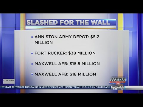 Funds diverted to fund wall affects Alabama military bases