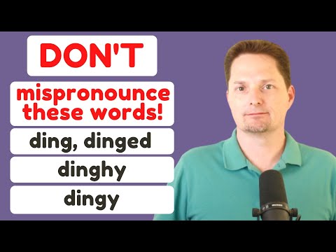 HOW TO PRONOUNCE: DING, DINGED, DINGHY, DINGY / AMERICAN ACCENT TRAINING / AMERICAN ENGLISH