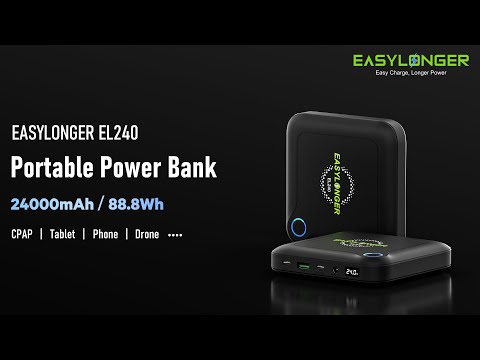Portable Laptop Charger DC output PD 60W USB C External Battery Pack for CPAP Machine, iPhone