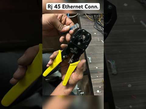 Rj 45 Connector kaise lagayen #electrician #electric #technology #ethernet #cable #wiring