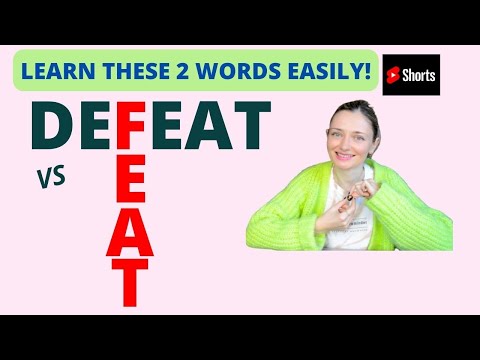 Remember these two words easily: DEFEAT vs FEAT! π
#shorts