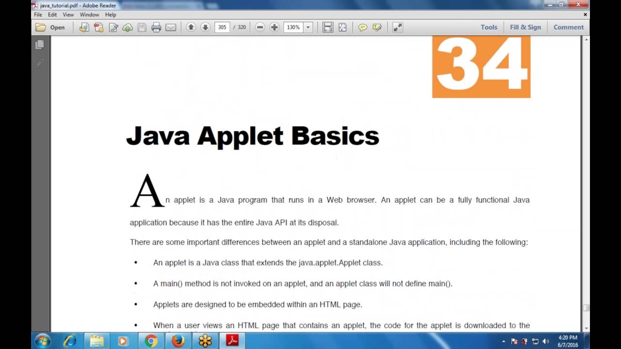Chapter-34 Java Applet Basics (Applet Basics)