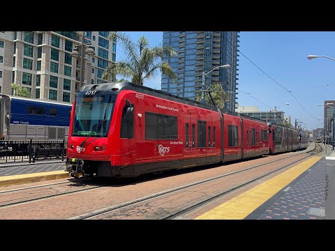 San Diego Trolley - Green Line at Santa Fe Depot - 6/19/2025