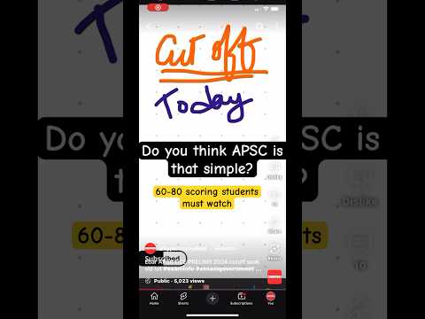 Cutoff in my opinion. Nothing statistical #youtubeshorts #assamgovernment #cutoffapsc #apsc #prelims