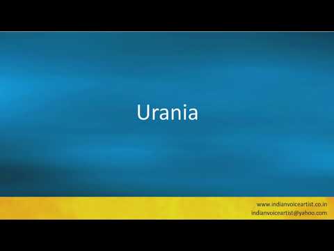 Pronunciation of the word(s) "Urania".