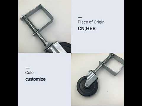 Rubber Gate Wheel Spring Loaded Swivel Caster Heavy Duty Gate Caster