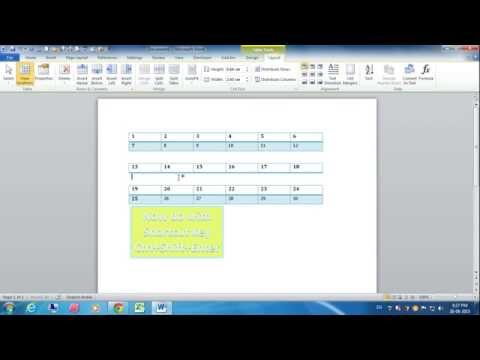 How to Split a Table with Keyboard Shortcut in MS Word
