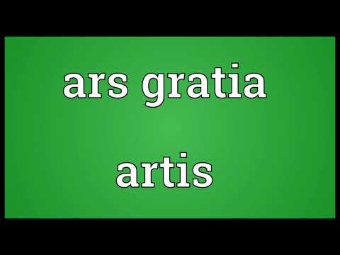 Ars gratia artis Meaning