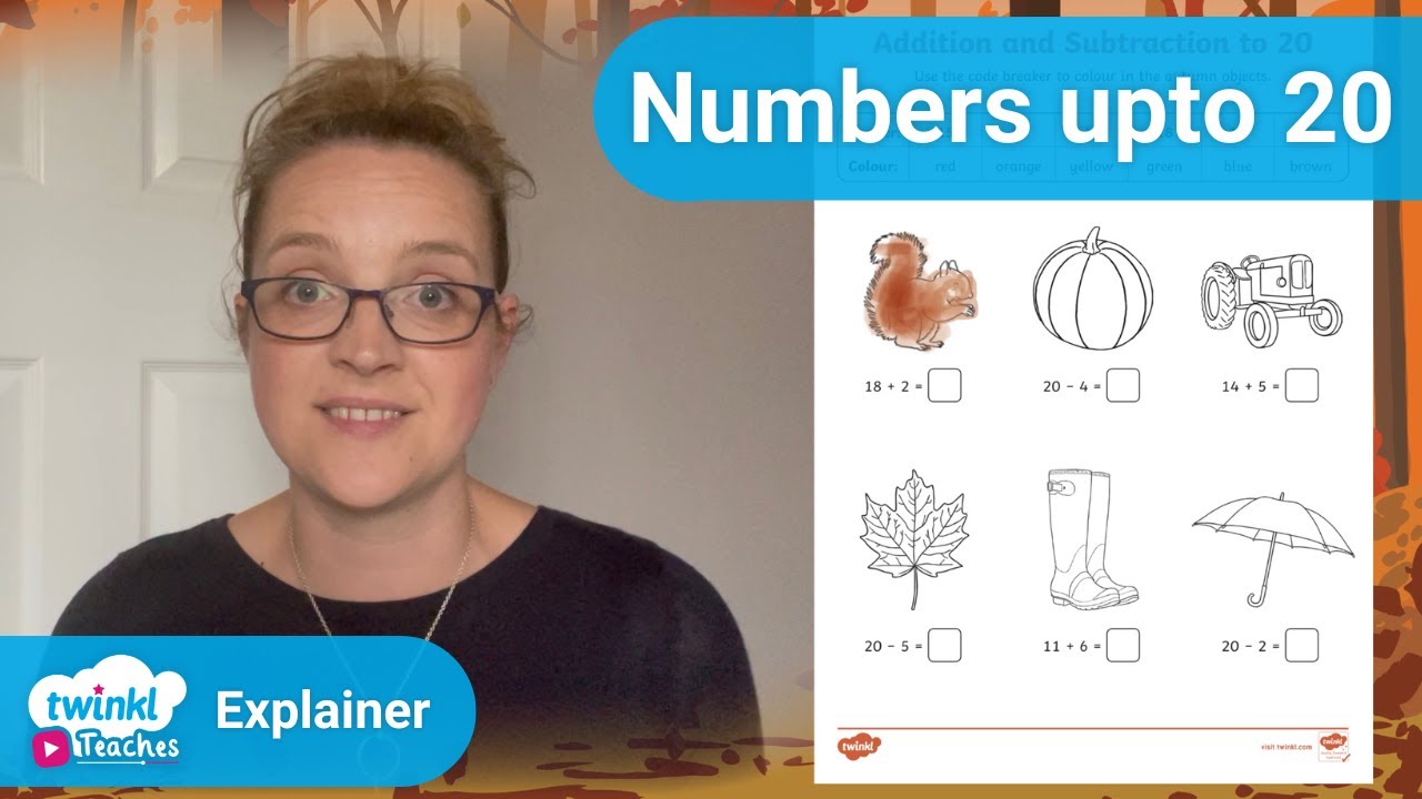 Autumn Themed Number Facts within 20 Code Breaker Activity