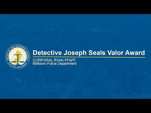 Detective Joseph Seals Valor Award: Corporal Ryan Pfaff, Milltown Police Department