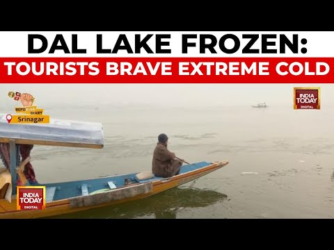 Kashmir's Dal Lake Freezes as Temperature Plummets to -7.3°C in Srinagar