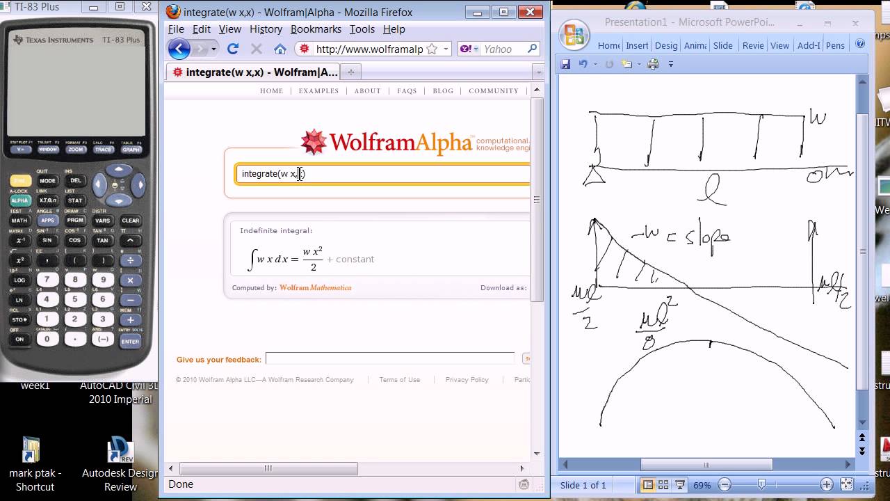 Basic Integration in Wolfram Alpha and on the TI 83