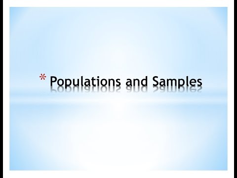 10 Populations and Samples