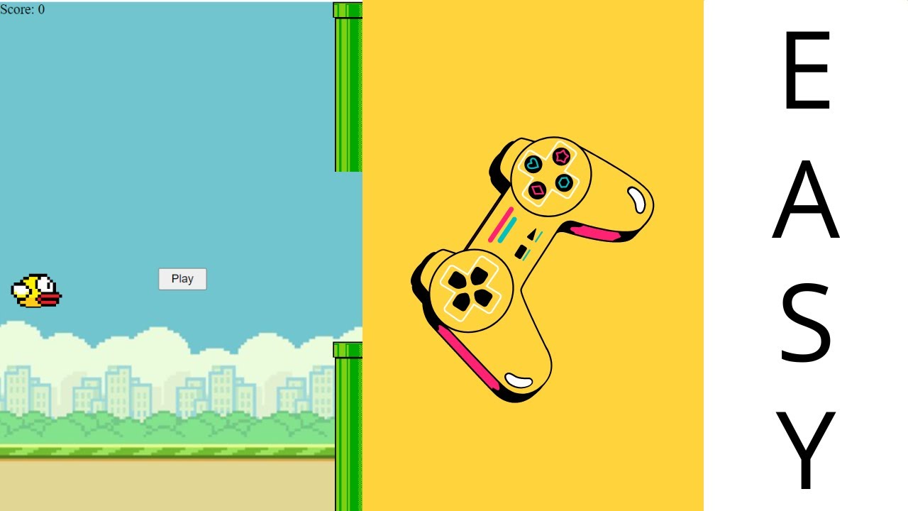 Flappy Bird Game Using HTML,CSS & JS With Source Code !