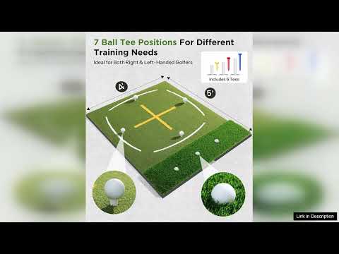 Golf Mat with Dual Turf Golf Hitting Mat with Standing Guide Line Review