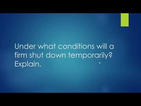 Under what conditions will a firm shut down temporarily? Explain.