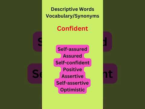 Descriptive Words || Vocabulary/Synonyms || Learn English