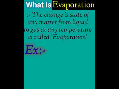 What is Evaporation || Definition of Evaporation. #shorts #science