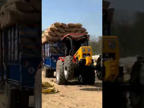 hmt tractor 4 by 4 with fully loaded trolley | #tractor #farmingvideos #tractorvideo #4by4tractor