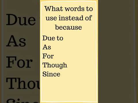 What words to use instead of "because" #shorts #howtospeakinenglish