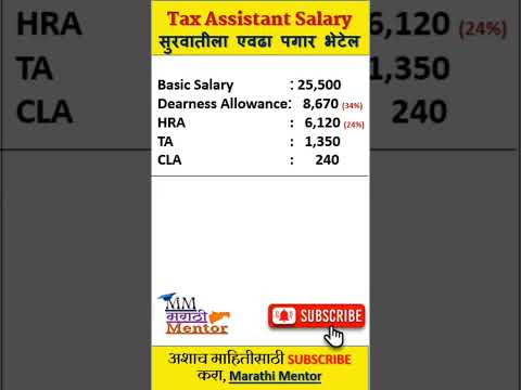 Tax Assistant Salary I कर सहाय्यक Salary #taxassistant #salary #shorts #shortsvideo