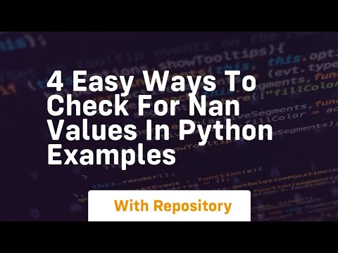 4 easy ways to check for nan values in python examples