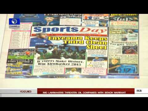 Sports This Morning: Spotlight On Newspaper Headlines With Ibonye 31/08/15