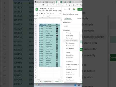 How to add conditional formatting to checkboxes in Google Sheets. 🤤 #excel #sheets