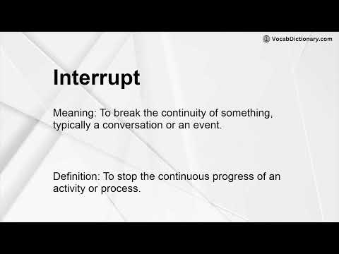 Interrupt Meaning